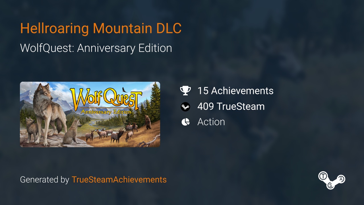 Hellroaring Mountain achievements in WolfQuest: Anniversary Edition