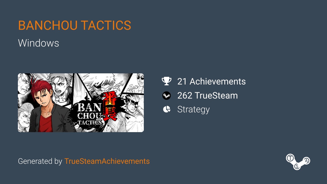 BANCHOU TACTICS Achievements | TrueSteamAchievements