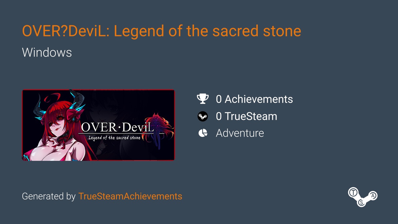 OVER‧DeviL: Legend of the sacred stone Achievements