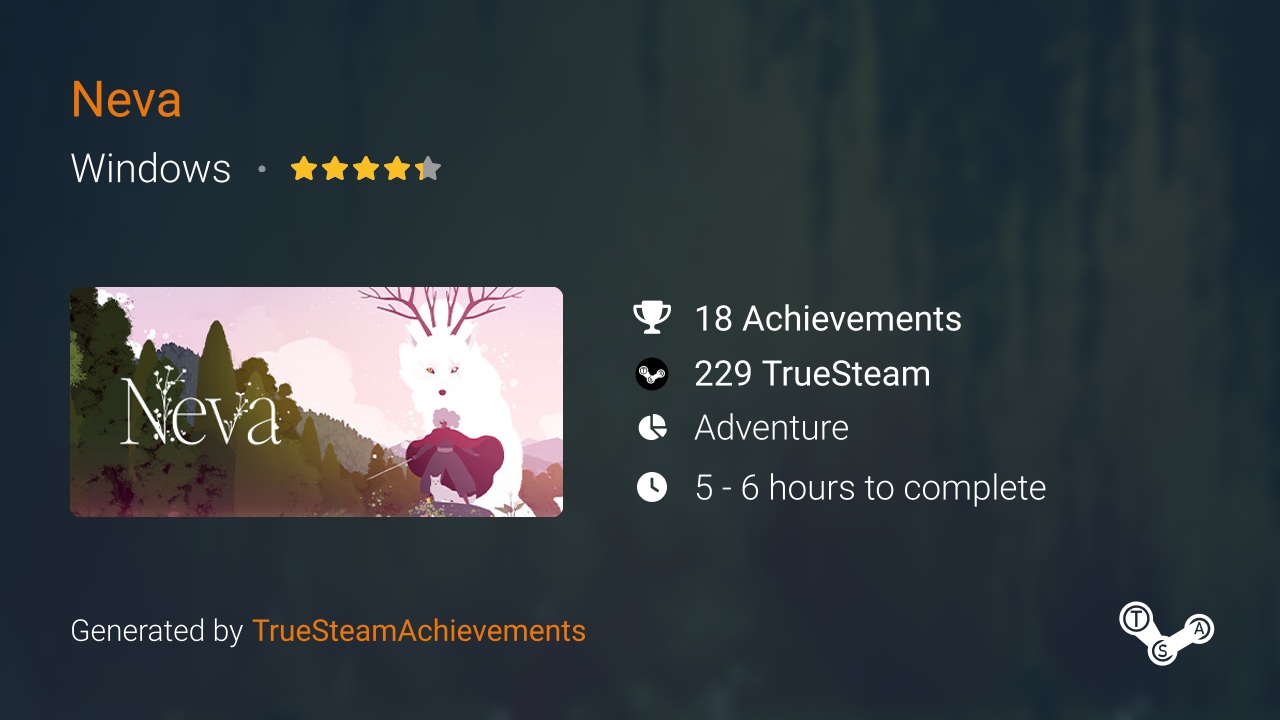 Neva Achievements | TrueSteamAchievements