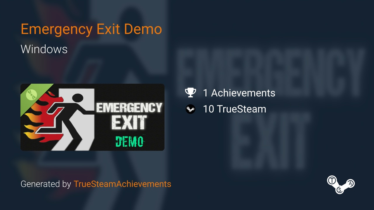 Emergency Exit Demo Achievements | TrueSteamAchievements