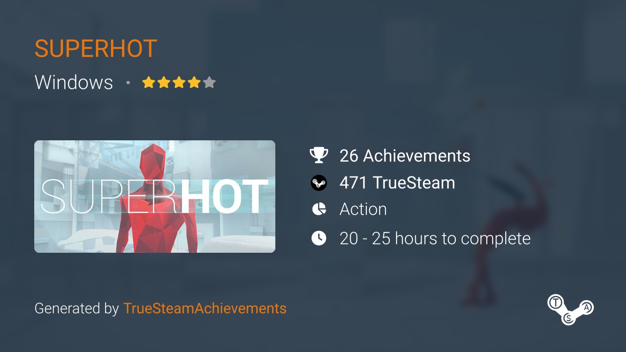 SUPERHOT Achievements | TrueSteamAchievements