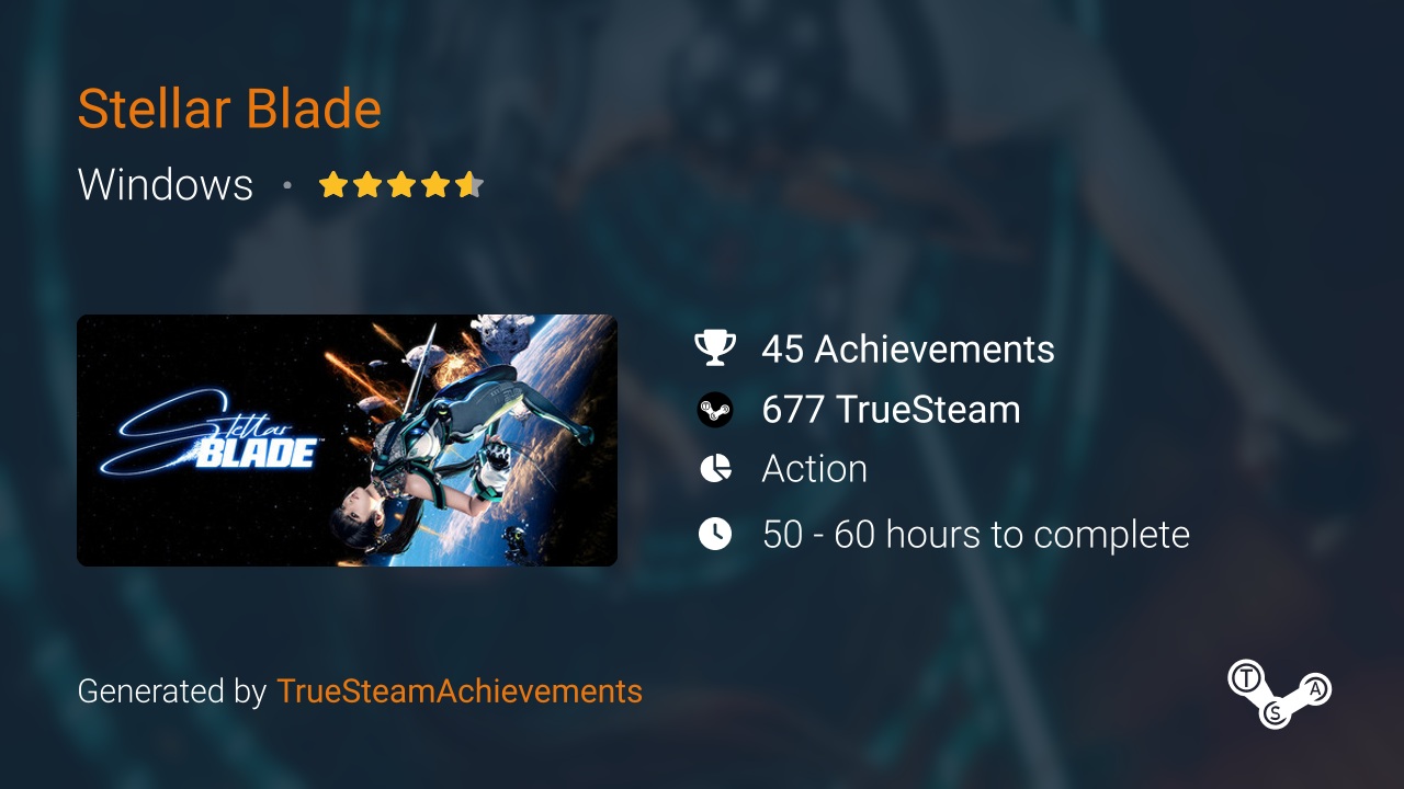 Stellar Blade Achievements | TrueSteamAchievements