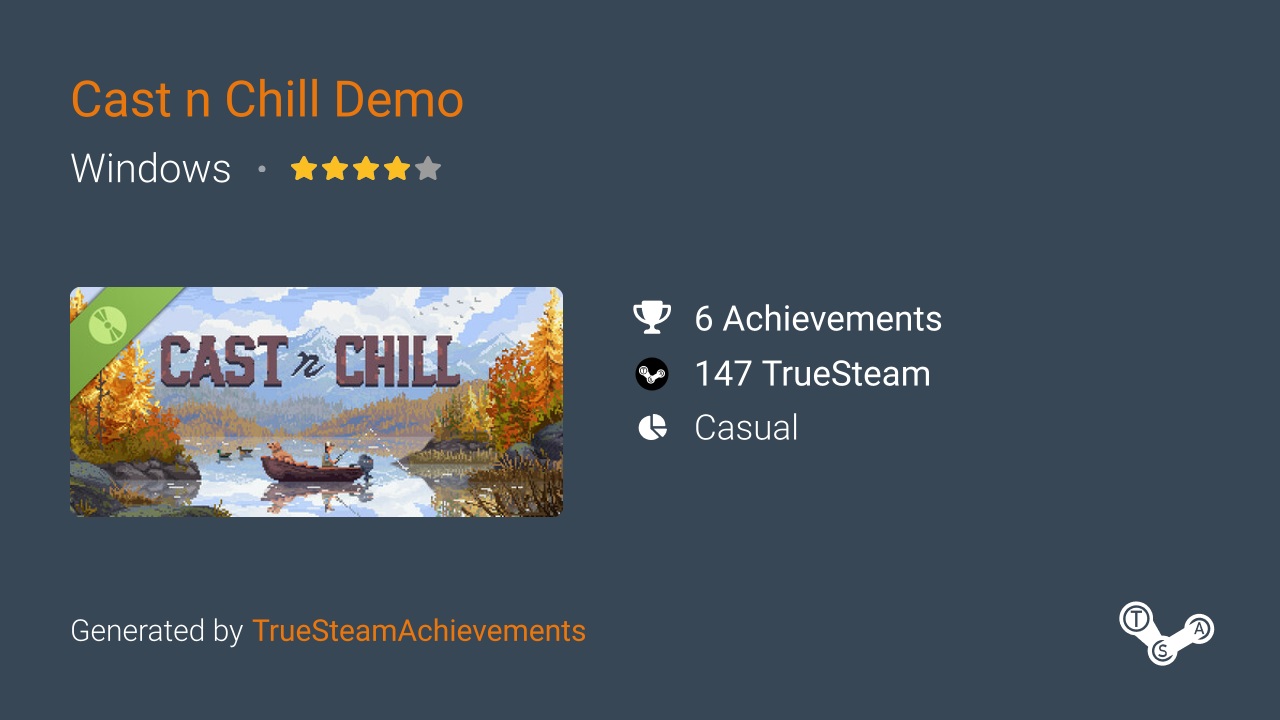 Cast n Chill Demo Achievements | TrueSteamAchievements
