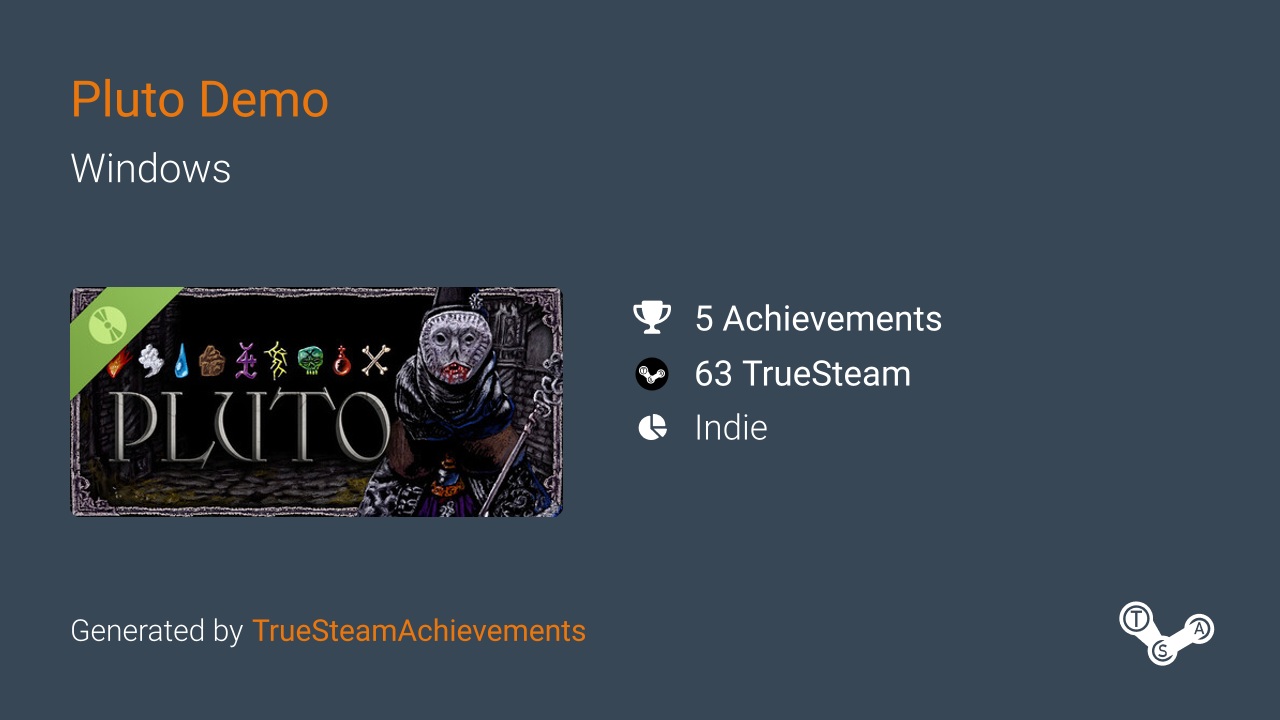 Pluto Demo Achievements | TrueSteamAchievements