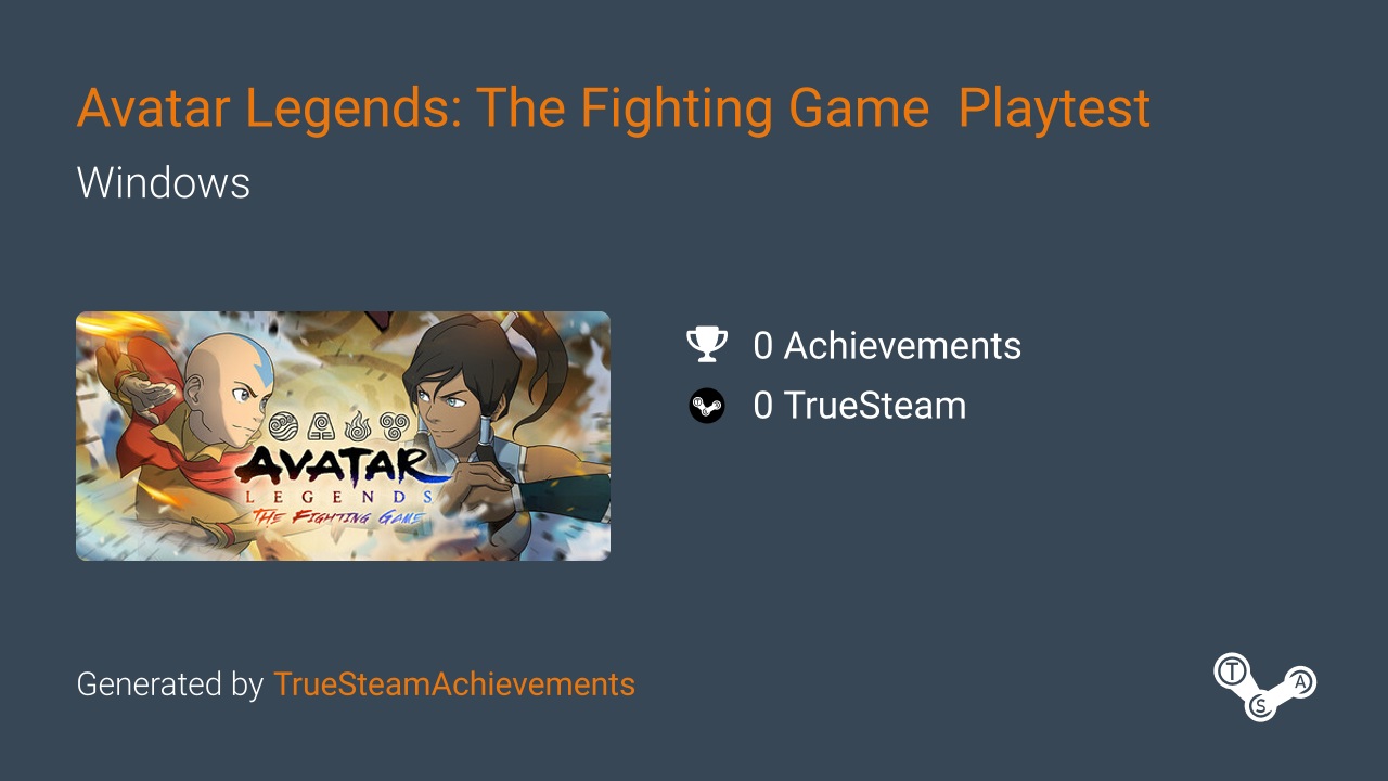 Avatar Legends: The Fighting Game Playtest Achievements