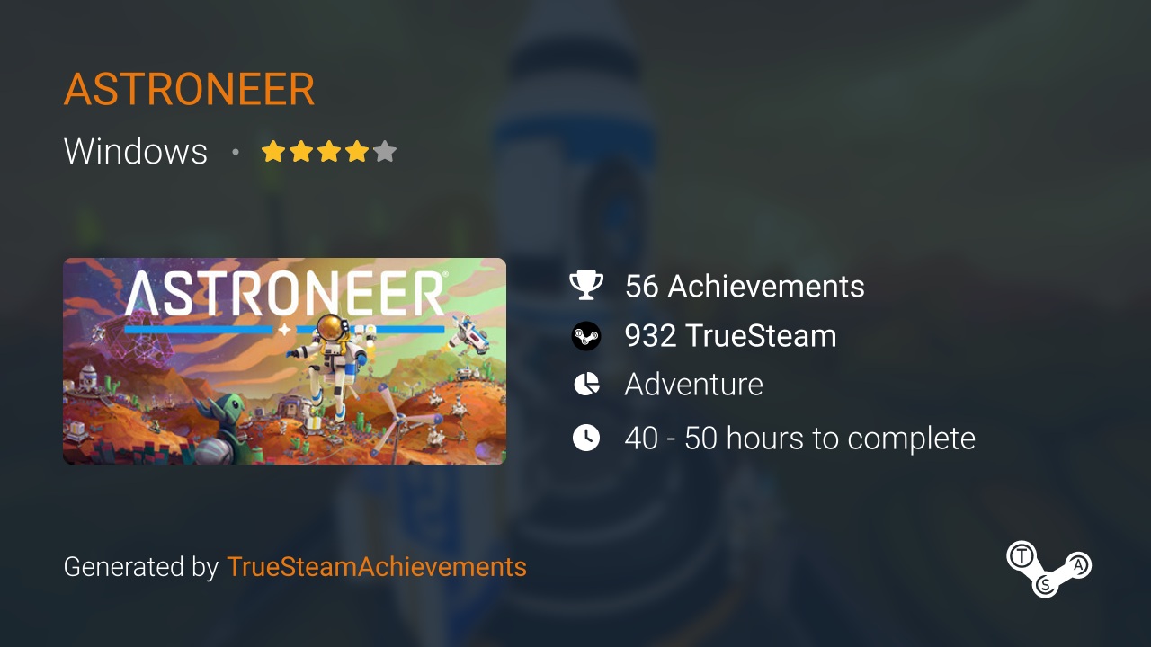 ASTRONEER Achievements | TrueSteamAchievements