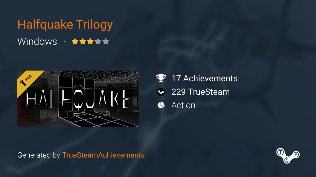 Halfquake Trilogy Achievements | TrueSteamAchievements