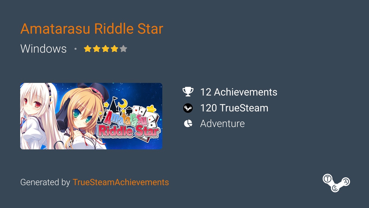 Amatarasu Riddle Star Achievements | TrueSteamAchievements