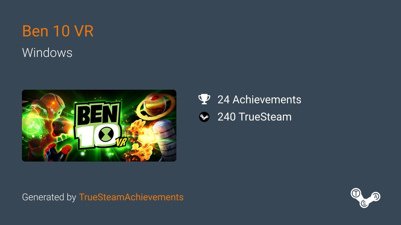 Ben 10 VR Achievements | TrueSteamAchievements