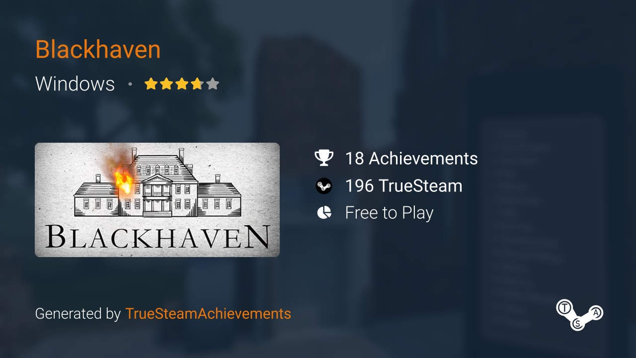 Blackhaven Achievements | TrueSteamAchievements