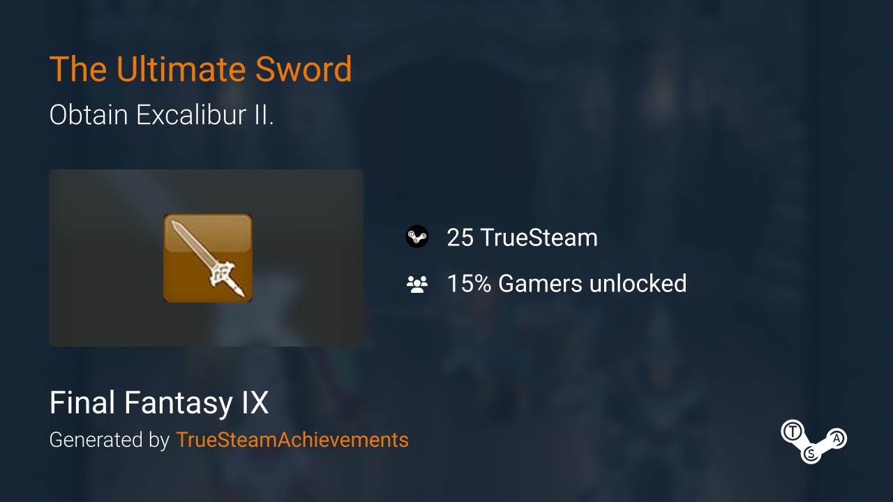 The Ultimate Sword achievement in Final Fantasy IX