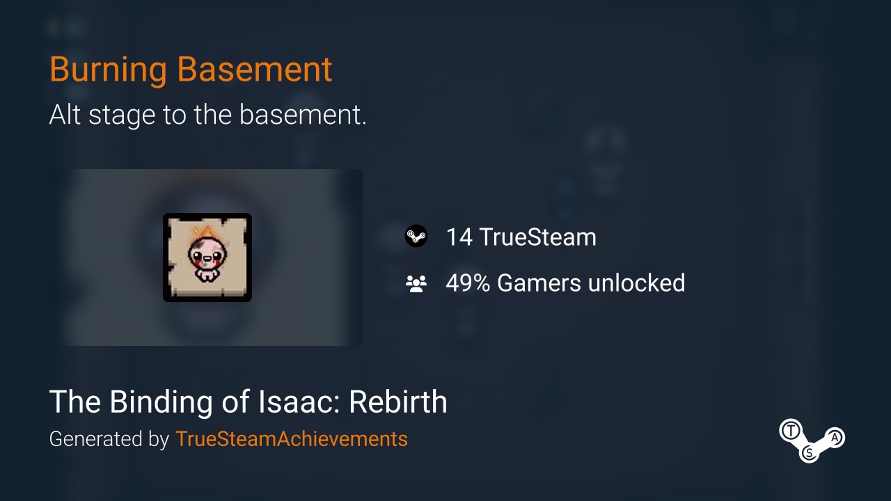 Burning Basement achievement in The Binding of Isaac: Rebirth