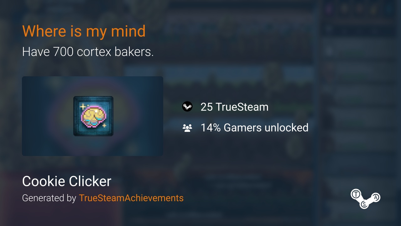 Where is my mind achievement in Cookie Clicker