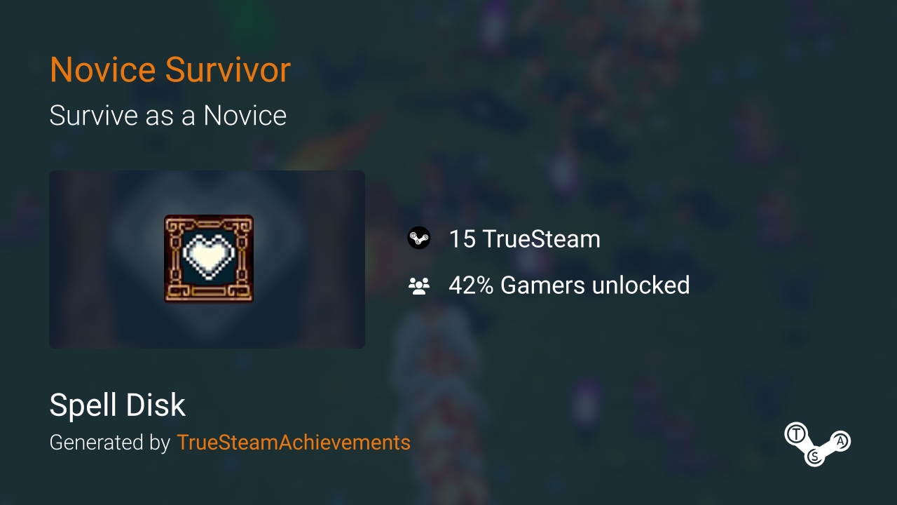 Novice Survivor achievement in Spell Disk