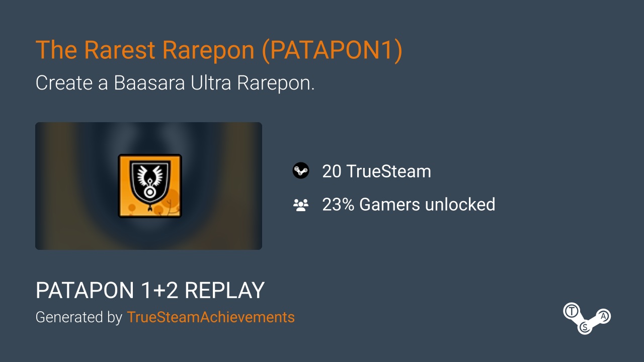 The Rarest Rarepon (PATAPON1) achievement in PATAPON 1+2 REPLAY