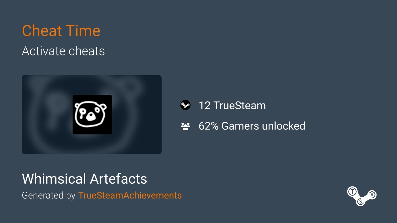 Cheat Time achievement in Whimsical Artefacts