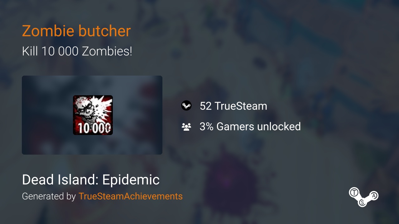 Zombie butcher achievement in Dead Island: Epidemic