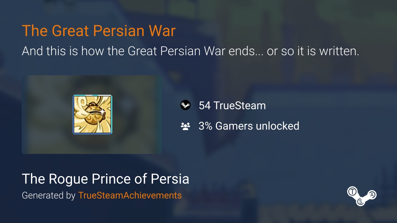 The Great Persian War achievement in The Rogue Prince of Persia