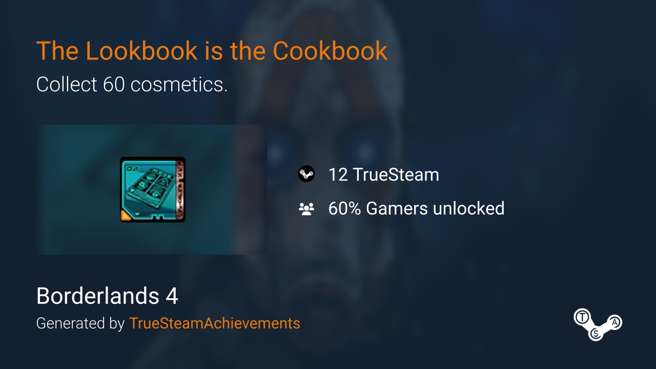 The Lookbook is the Cookbook achievement in Borderlands 4