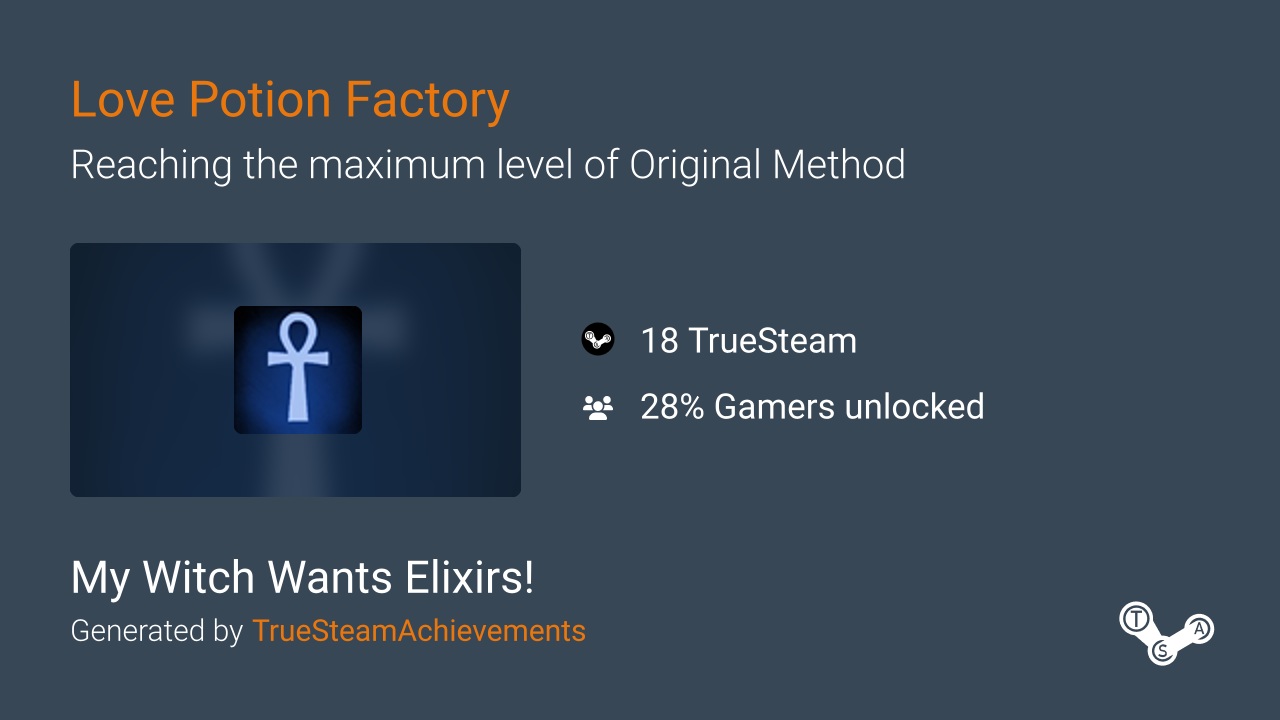 Love Potion Factory achievement in My Witch Wants Elixirs!