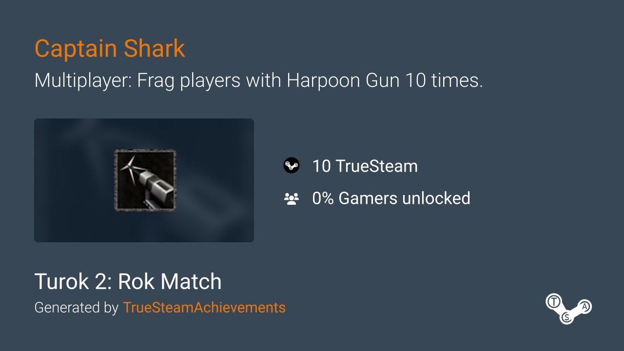 Captain Shark achievement in Turok 2: Rok Match